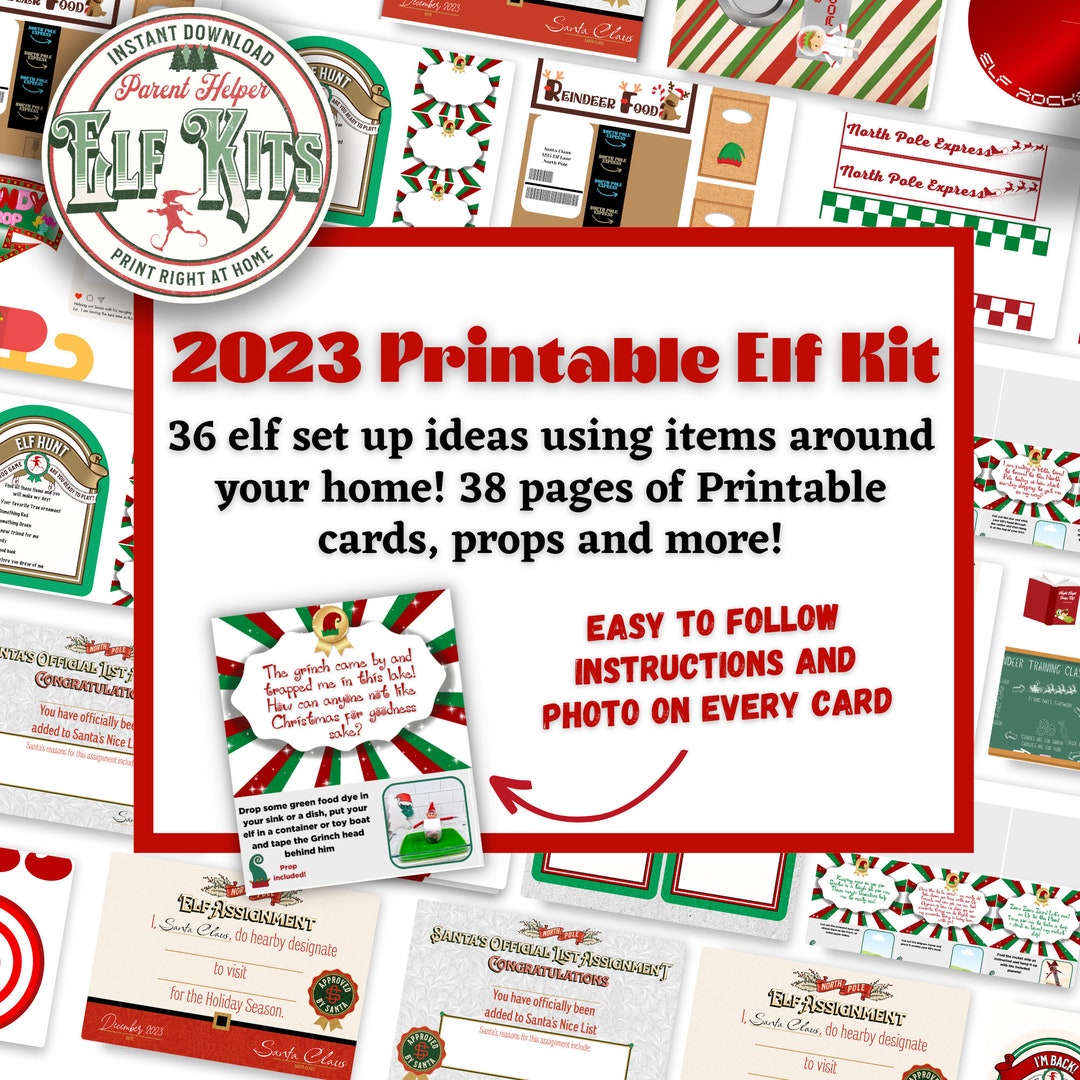 Printable Elf Kit | Christmas Elf Kit | Elf Bundle | Elf Ideas | Elf ...
