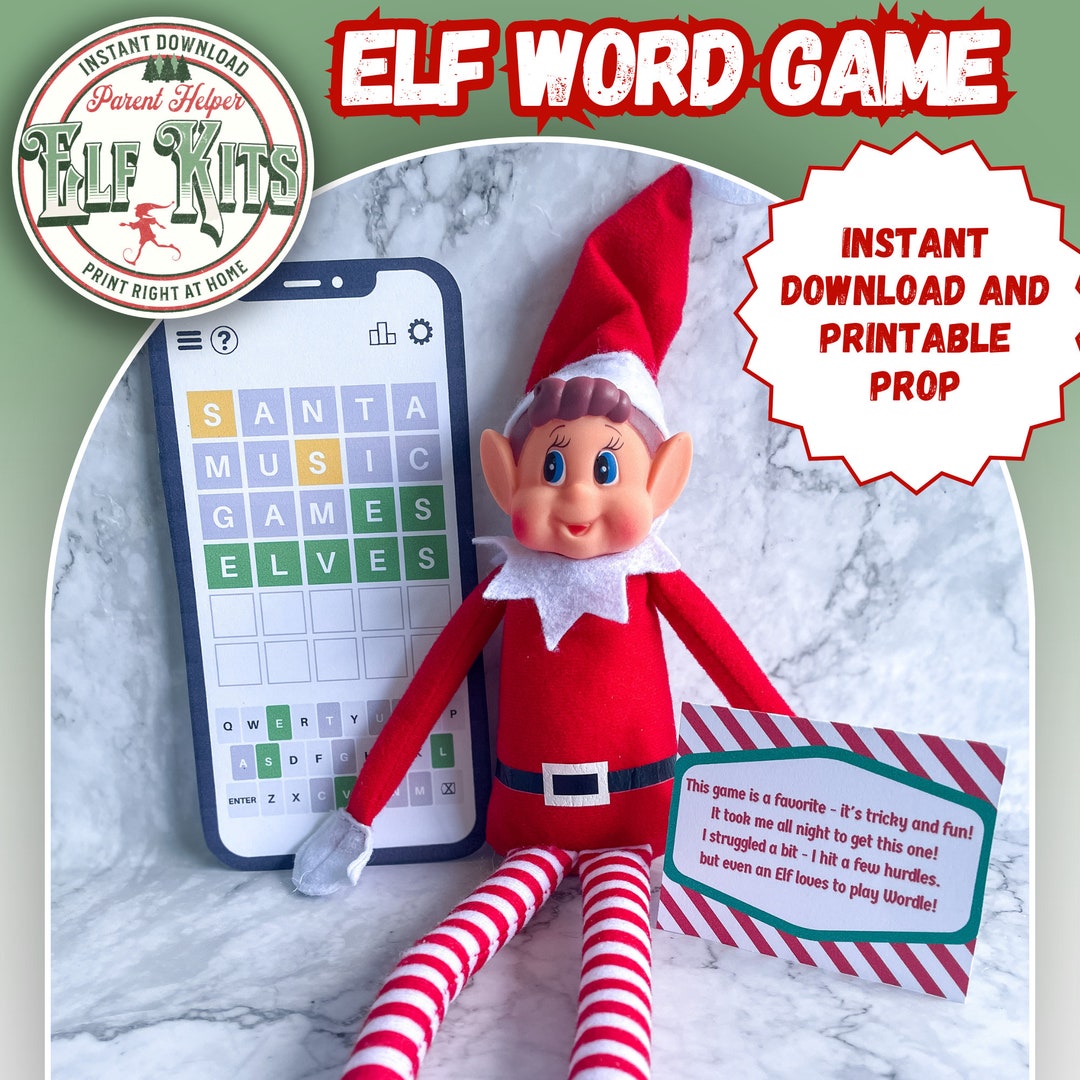 Elf Wordle Printable | Christmas Elf | Elf Ideas | Elf Props | Elf ...