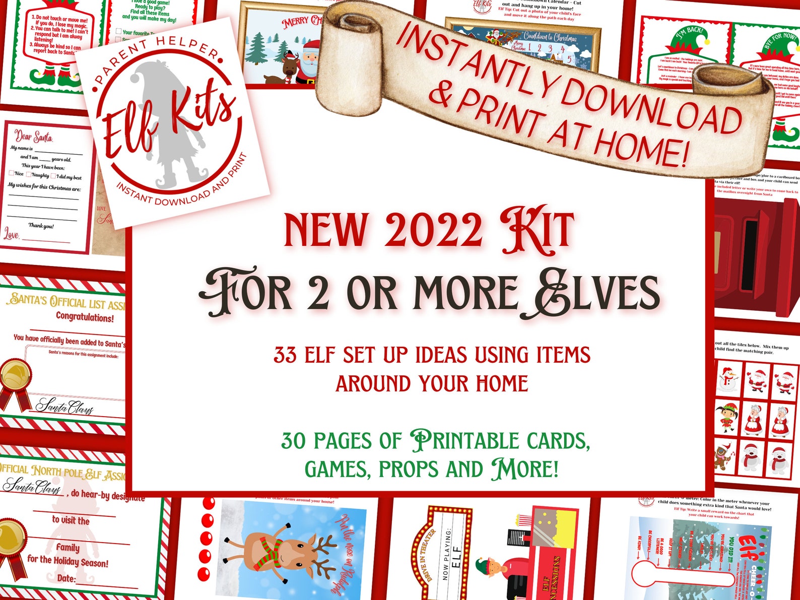 Multiple Elves Printable Elf Kit Christmas Elf Kit Elf - Etsy
