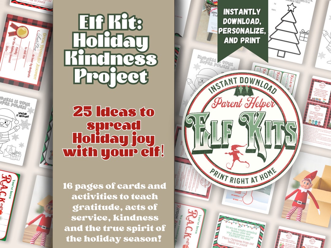 Elf Kit Holiday Kindness Project Elf Kit Elf Bundle Elf - Etsy