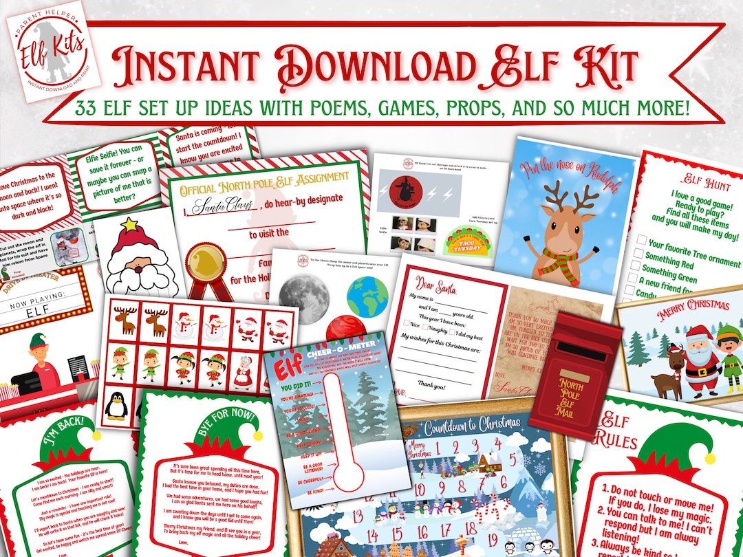 Printable Elf Kit Christmas Elf Kit Elf Bundle Elf Ideas - Etsy