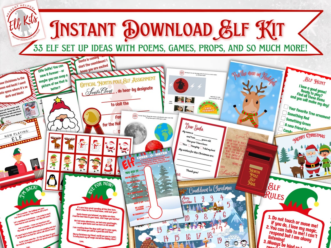 Printable Elf Kit Christmas Elf Kit Elf Bundle Elf Ideas - Etsy