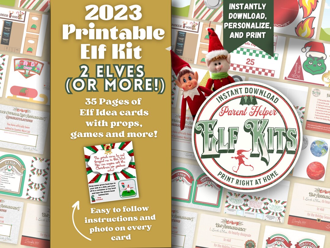 Multiple Elves Printable Elf Kit Christmas Elf Kit Elf - Etsy