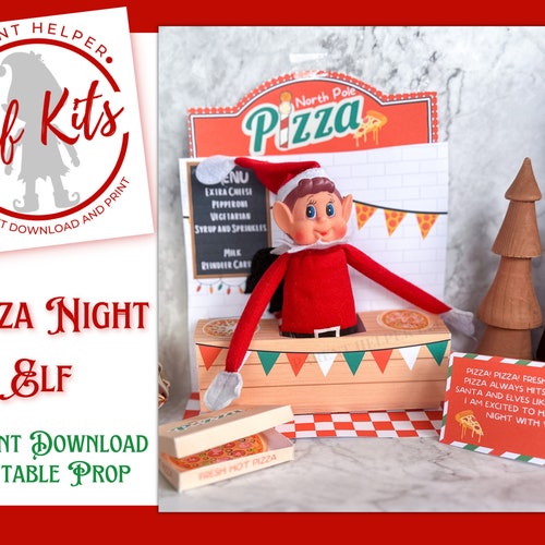 Printable Elf Pizza Shop Christmas Elf Kit Elf Bundle - Etsy