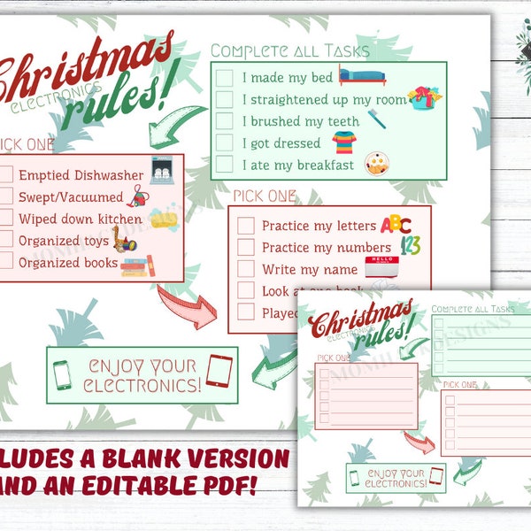 Elf Chore Chart - Etsy