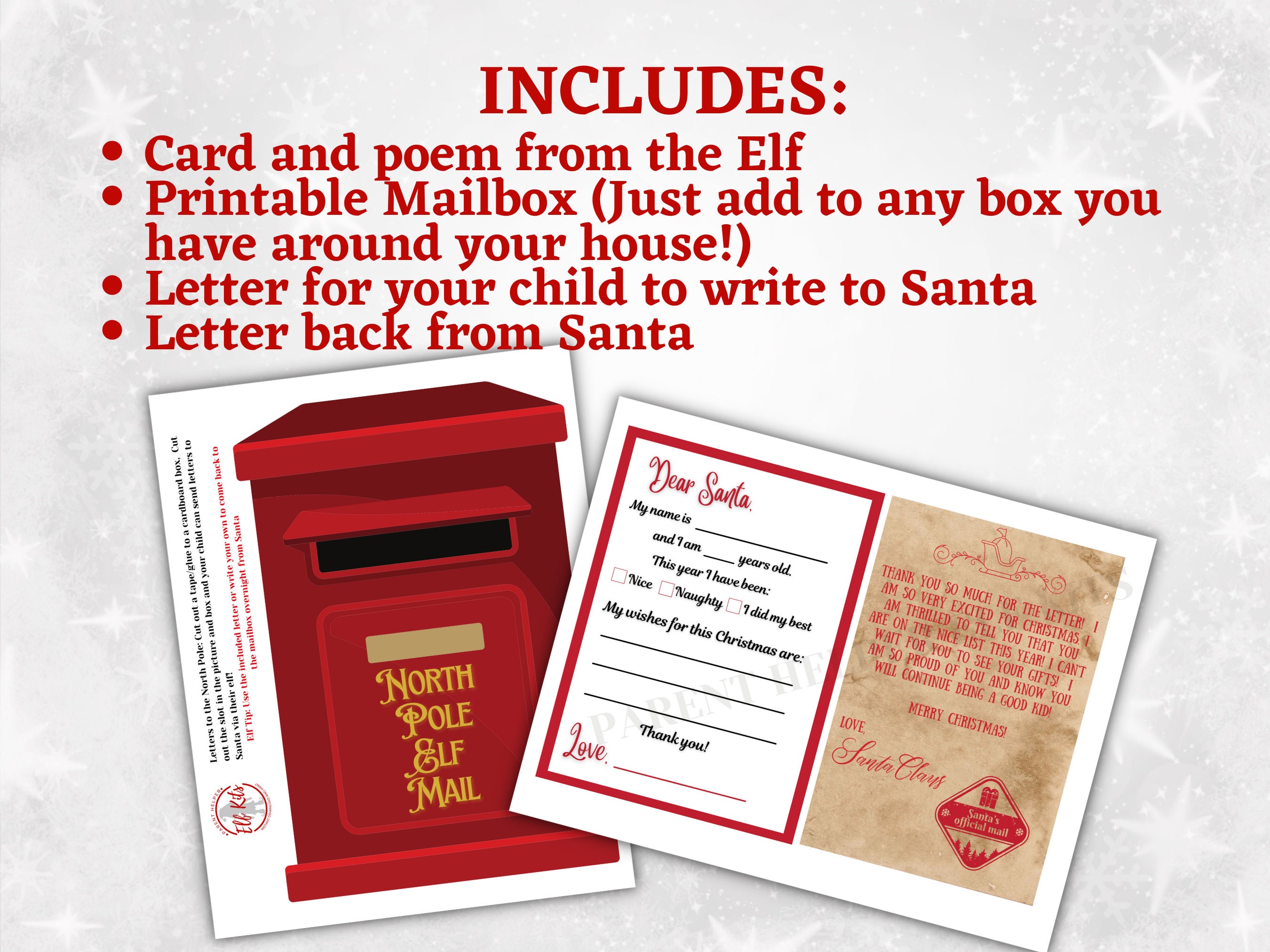 Printable Elf Mailbox Christmas Elf Elf Ideas Elf Props - Etsy