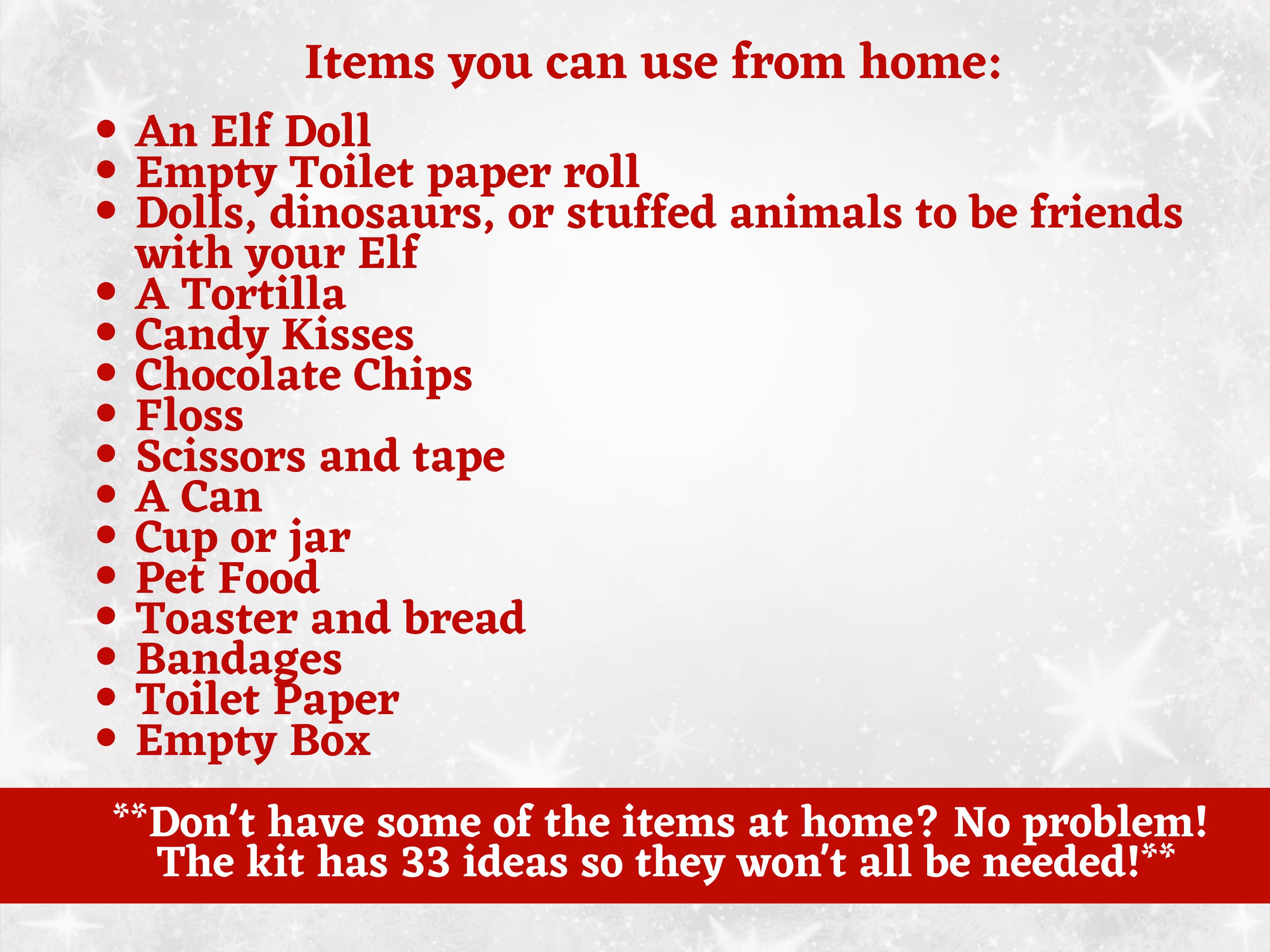 Printable Elf Kit Christmas Elf Kit Elf Bundle Elf Ideas - Etsy Canada