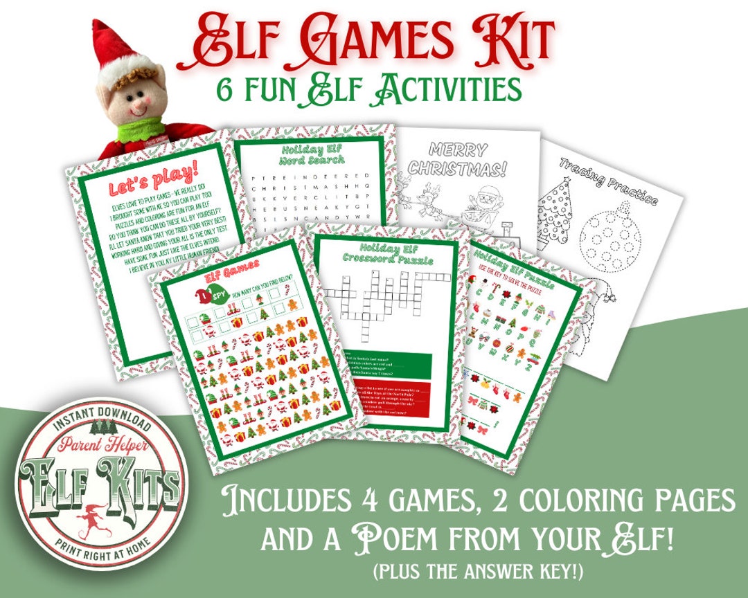 Printable Elf Games Christmas Elf Elf Ideas Elf Props Elf Accessory ...