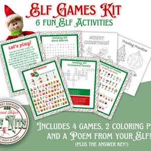 Printable Elf Games Christmas Elf Elf Ideas Elf Props Elf Accessory ...