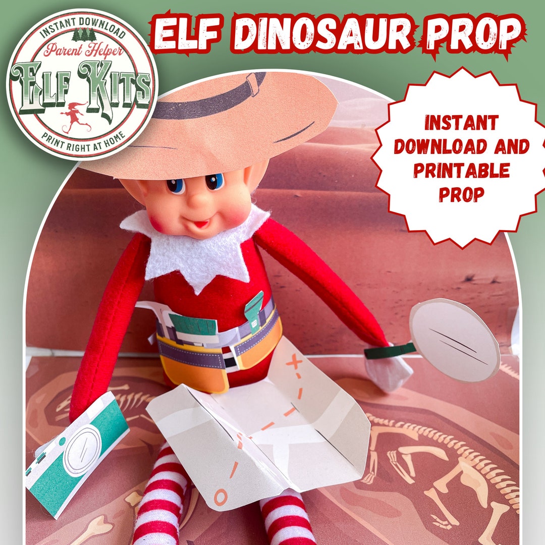 Elf Dinosaur Printable Christmas Elf Elf Ideas Elf Props Elf Accessory ...