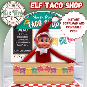 Printable Elf Taco Shop Christmas Elf Kit Elf Bundle Elf Ideas Elf ...