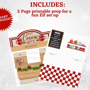 Printable Hot Cocoa Shop Christmas Elf Kit Elf Bundle Elf Ideas Elf ...