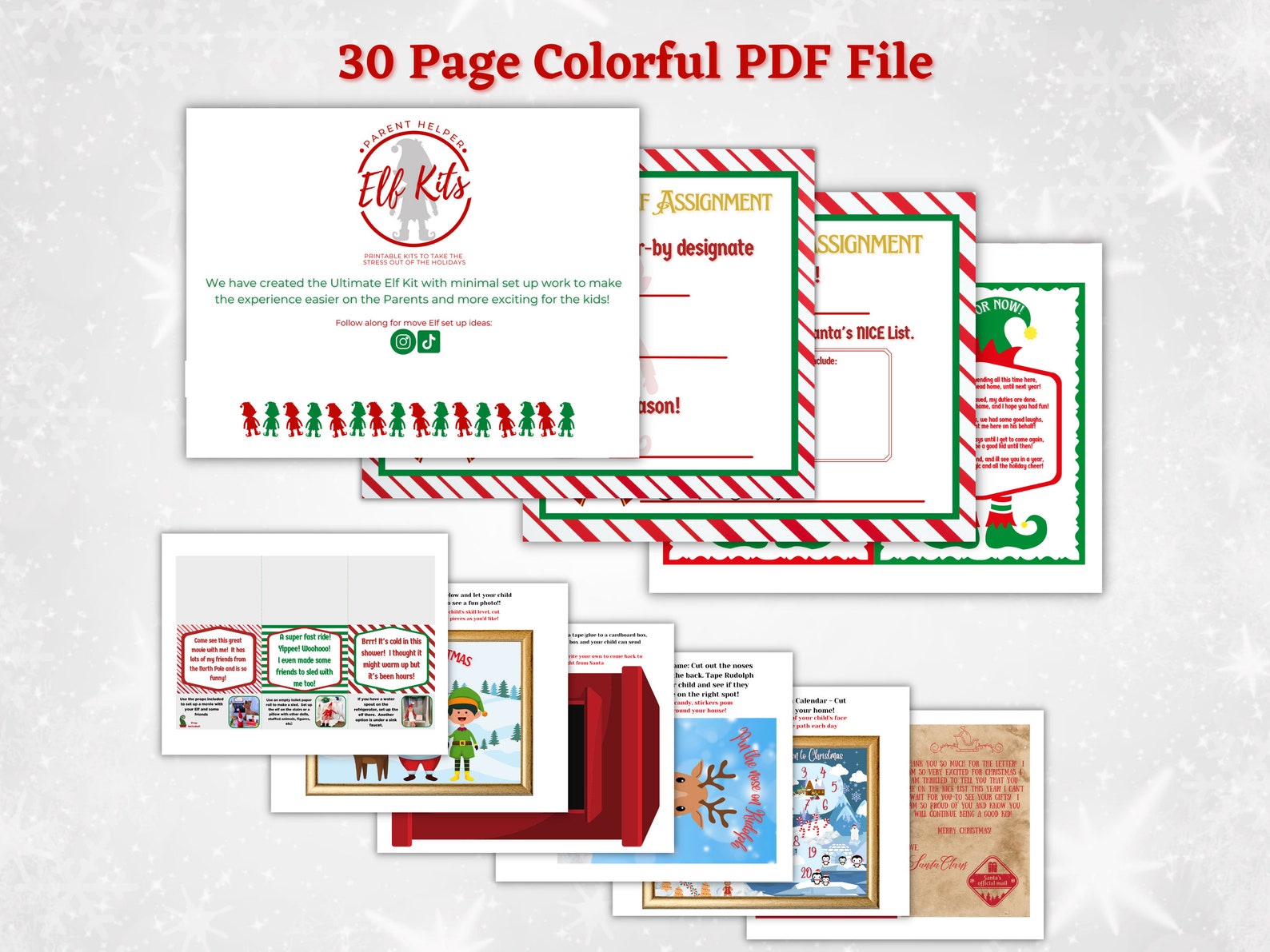 Multiple Elves Printable Elf Kit Christmas Elf Kit Elf - Etsy