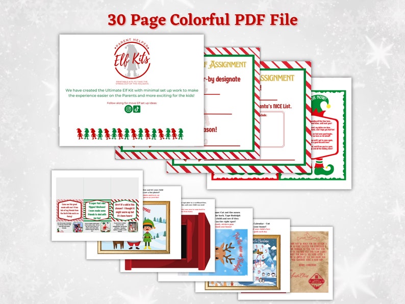 Printable Elf Kit Christmas Elf Kit Elf Bundle Elf Ideas - Etsy