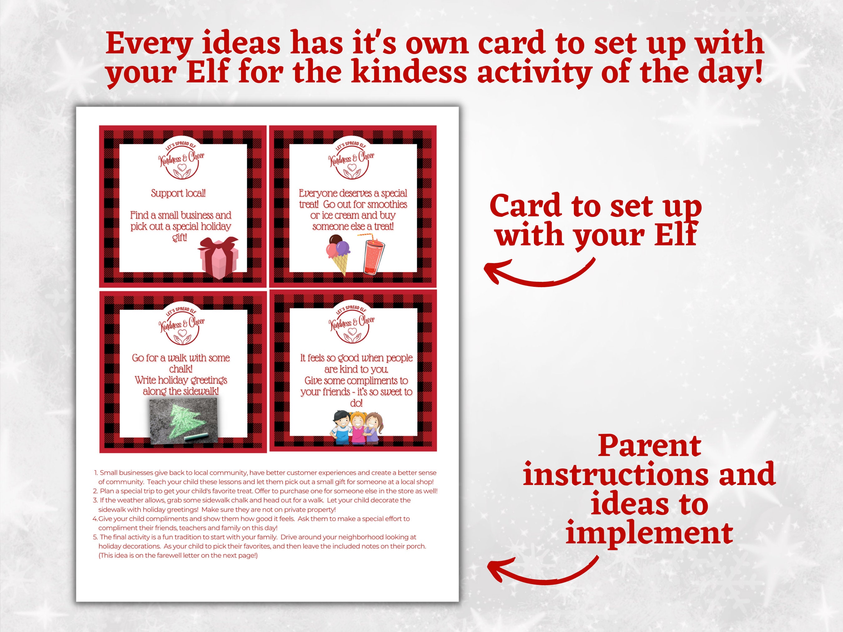 Elf Kit Holiday Kindness Project Elf Kit Elf Bundle Elf - Etsy