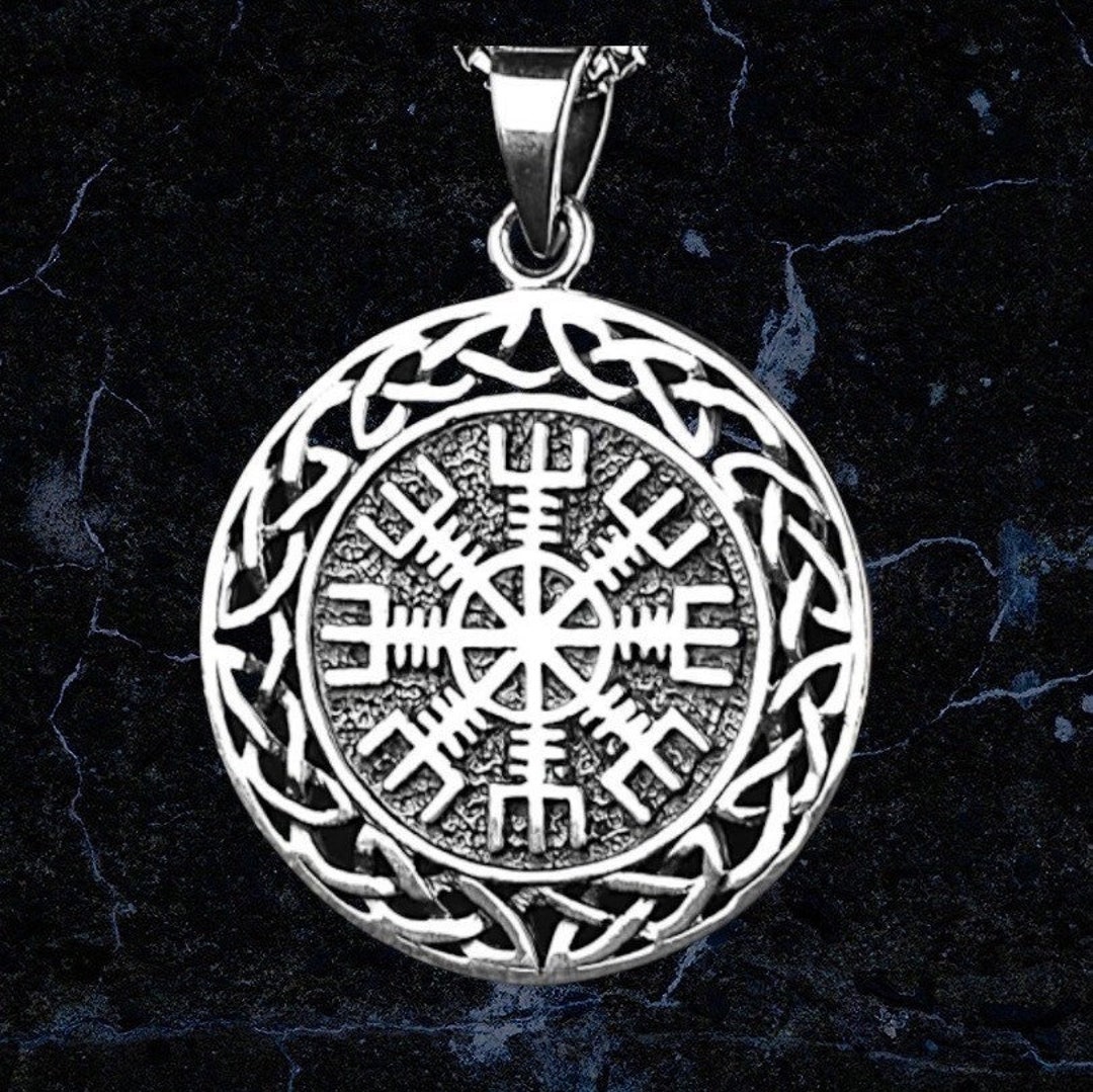 Viking Compass Norse Runes Pendant,vegvisir Necklace,viking Jewelry ...