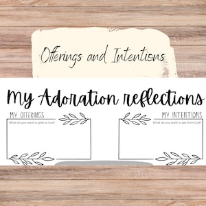 Adoration Reflection Catholic Journal L Childrens Prayer Printable ...