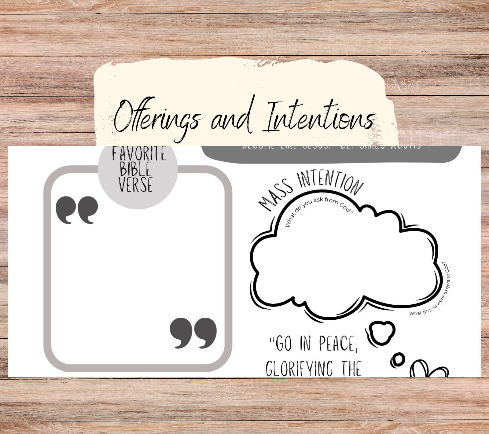 Mass Reflection Catholic Journal L Childrens Mass Prayer Printable ...