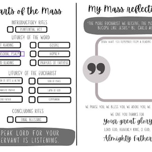 Mass Reflection Catholic Journal L Childrens Mass Prayer Printable ...