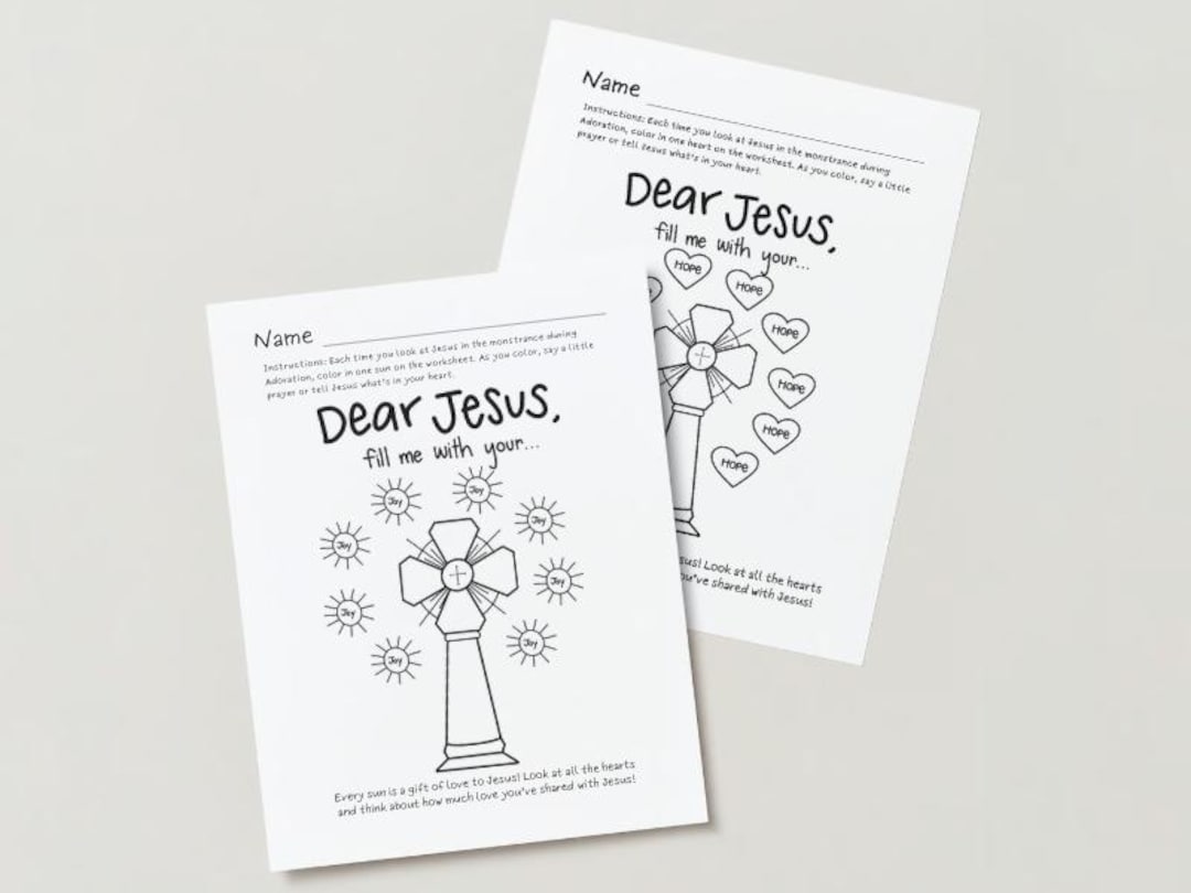 Adoration Catholic Coloring Page 3 Pack L Childrens Prayer Printable ...