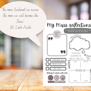 Mass Reflection Catholic Journal L Childrens Mass Prayer Printable ...