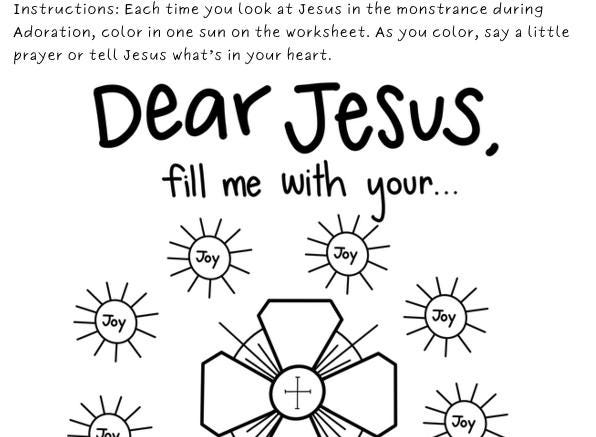 Adoration Catholic Coloring Page 3 Pack L Childrens Prayer Printable ...