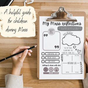 Mass Reflection Catholic Journal L Childrens Mass Prayer Printable ...