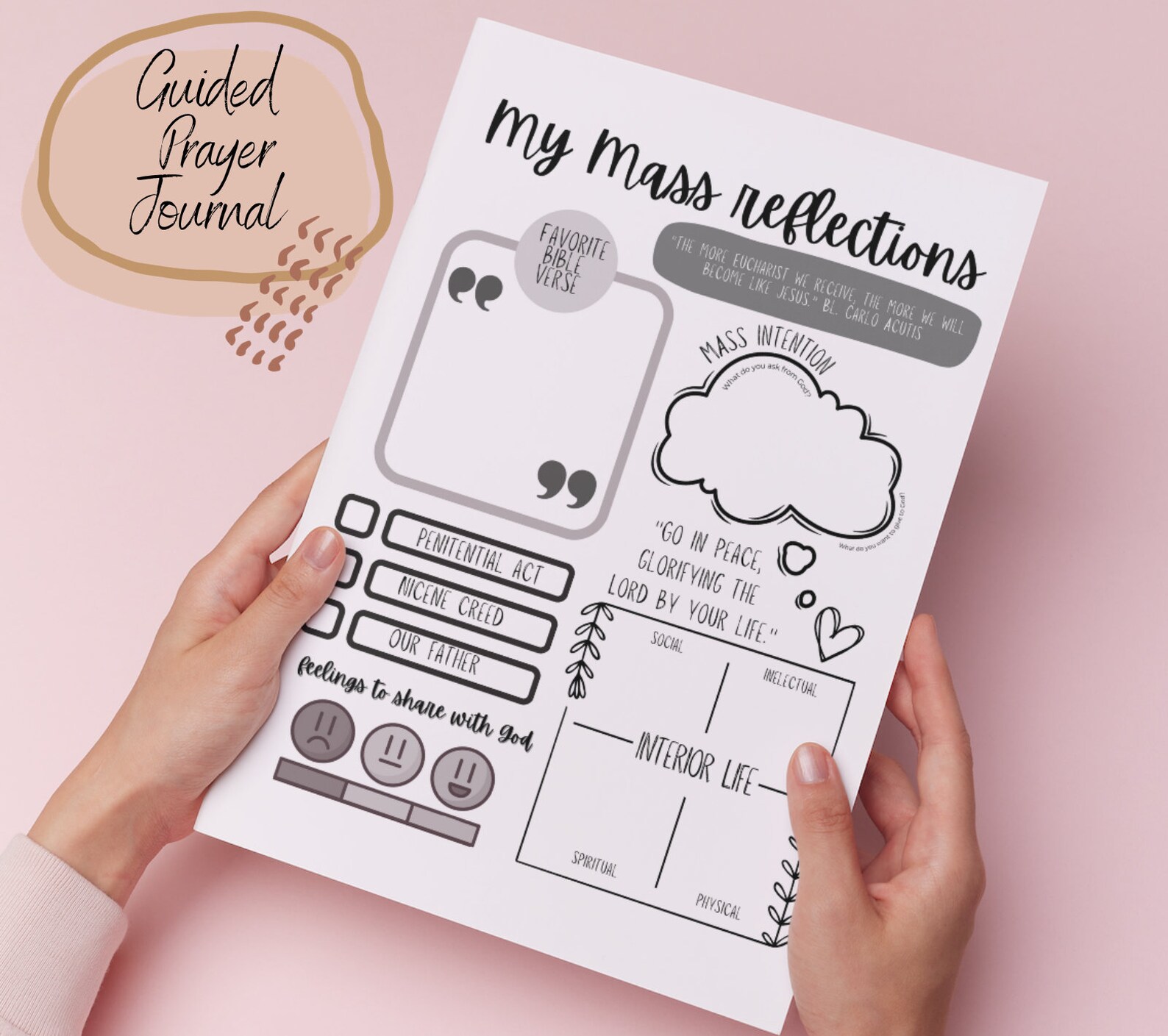 Mass Reflection Catholic Journal L Childrens Mass Prayer Printable ...