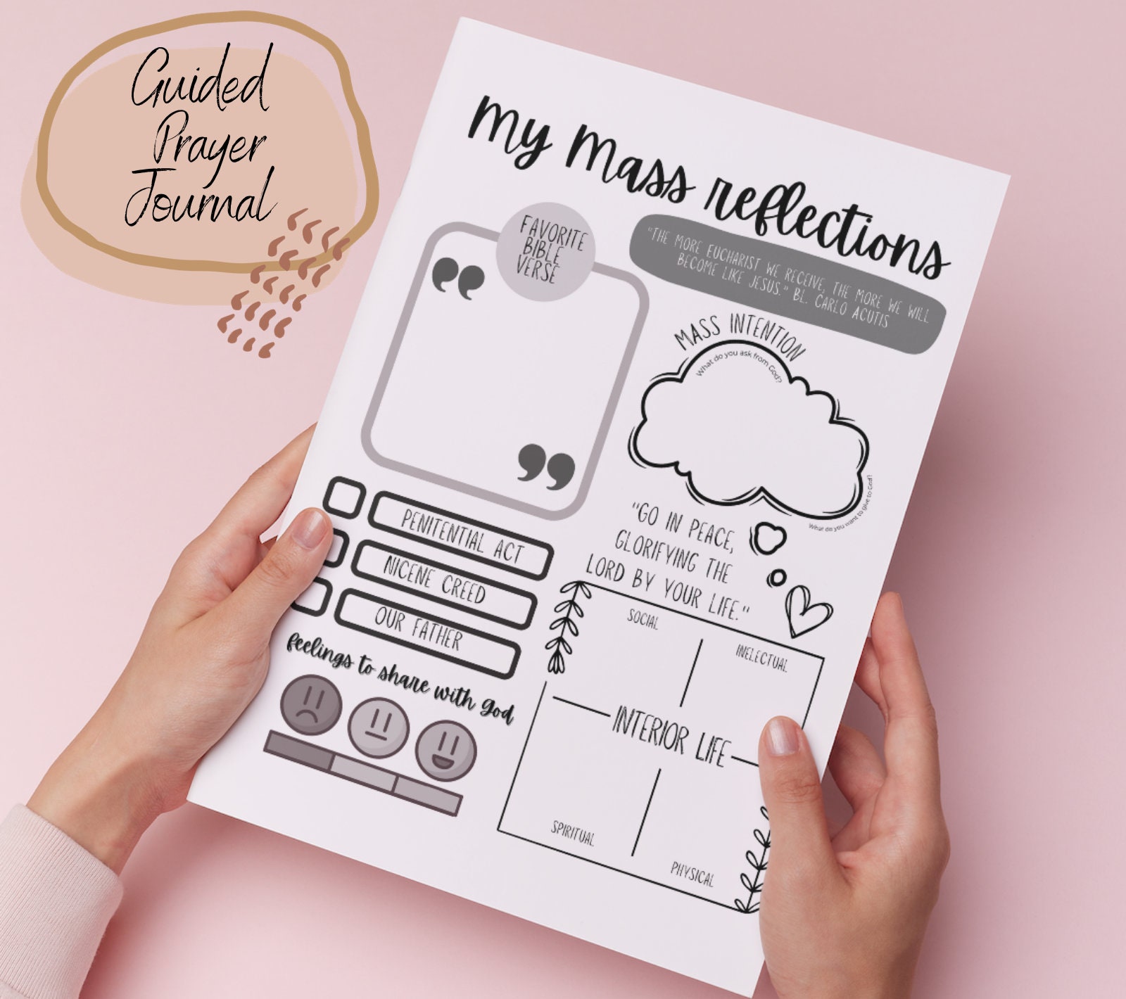 Mass Reflection Catholic Journal L Childrens Mass Prayer Printable ...