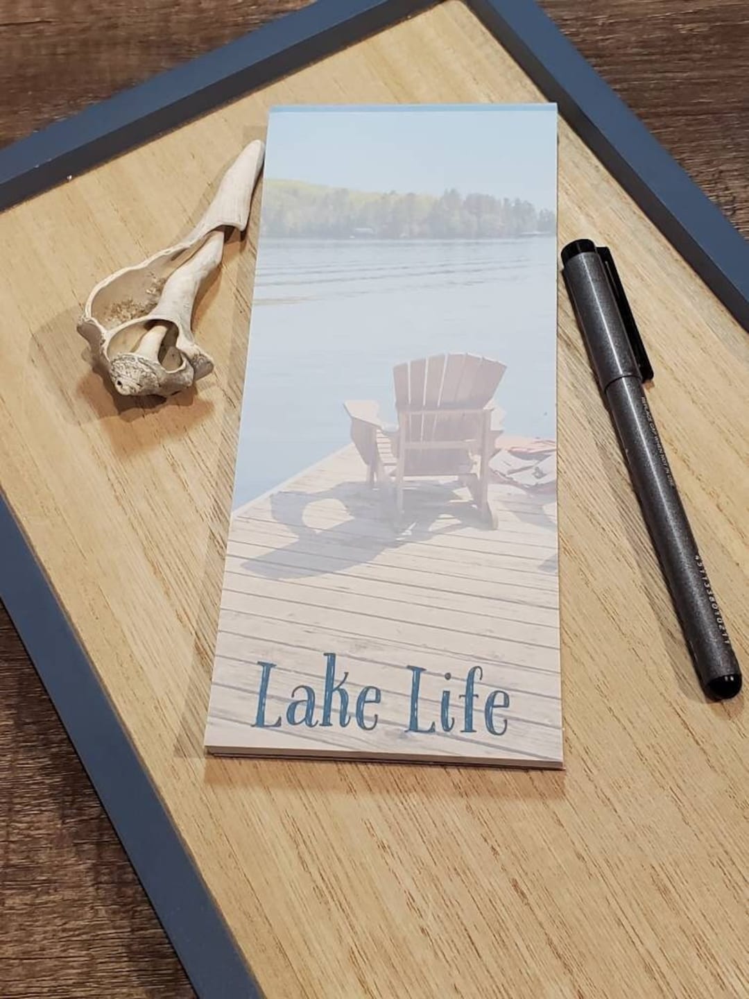 Lake Life, Adirondack Chair on Dock, Lake Living, Grocery Pad, Writing ...