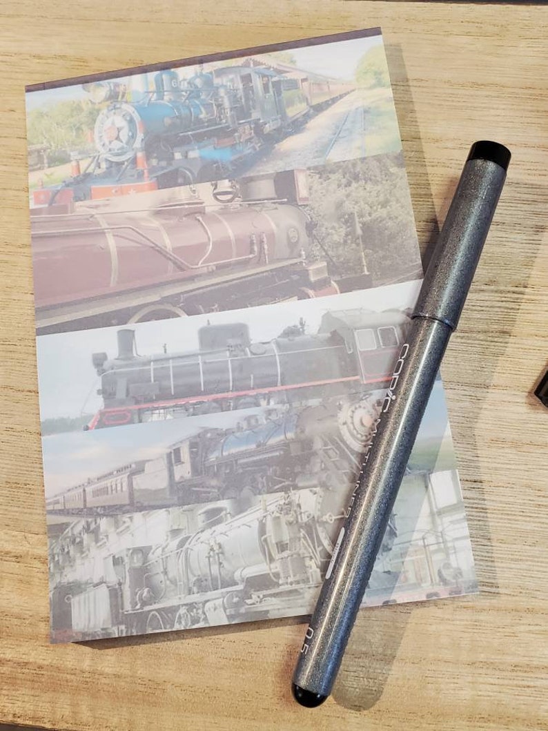 Real Trains, Steam Engines Notepad, Five Vintage Steam Trains, 4x6 Memo ...