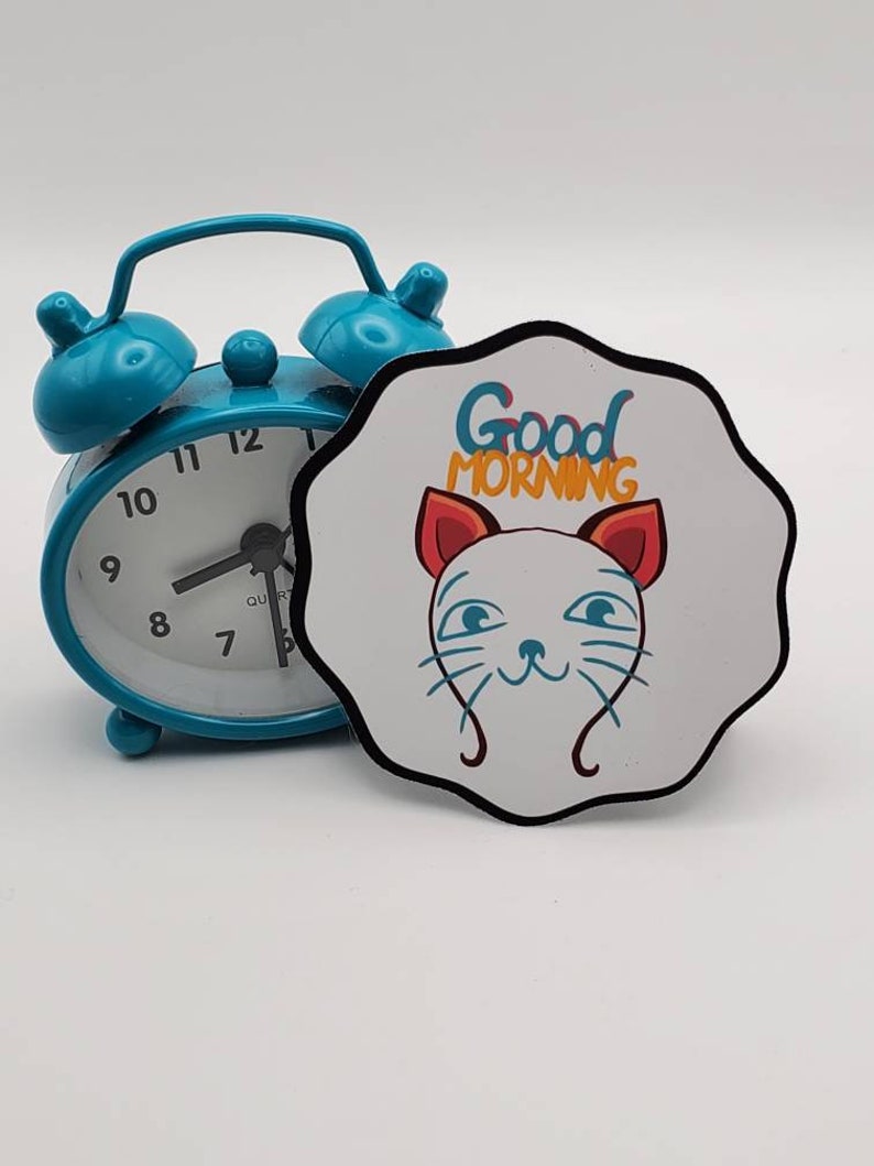 Good Morning Cat Vinyl Sticker Decal Water Resistant | Etsy