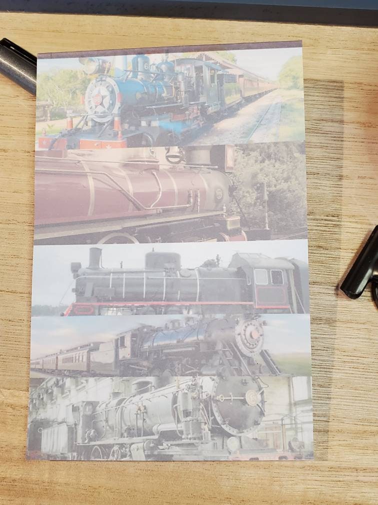 Real Trains, Steam Engines Notepad, Five Vintage Steam Trains, 4x6 Memo ...
