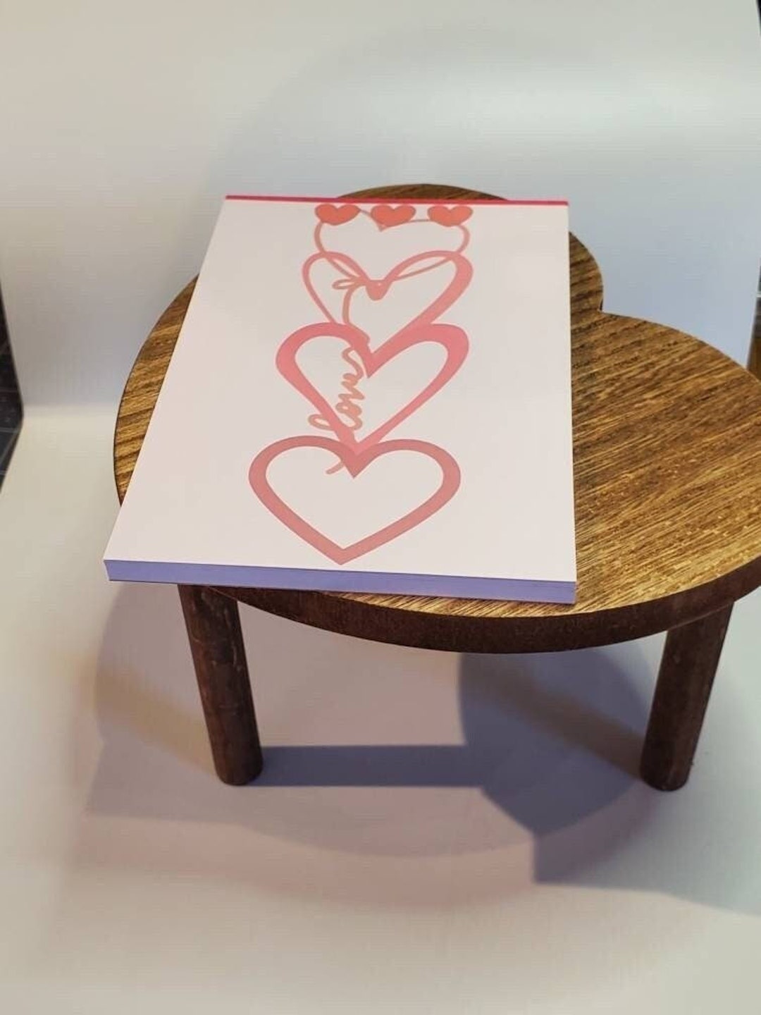 Column of Hearts Notepad Red Heart Love Note Pad 4x6 Valentine ...