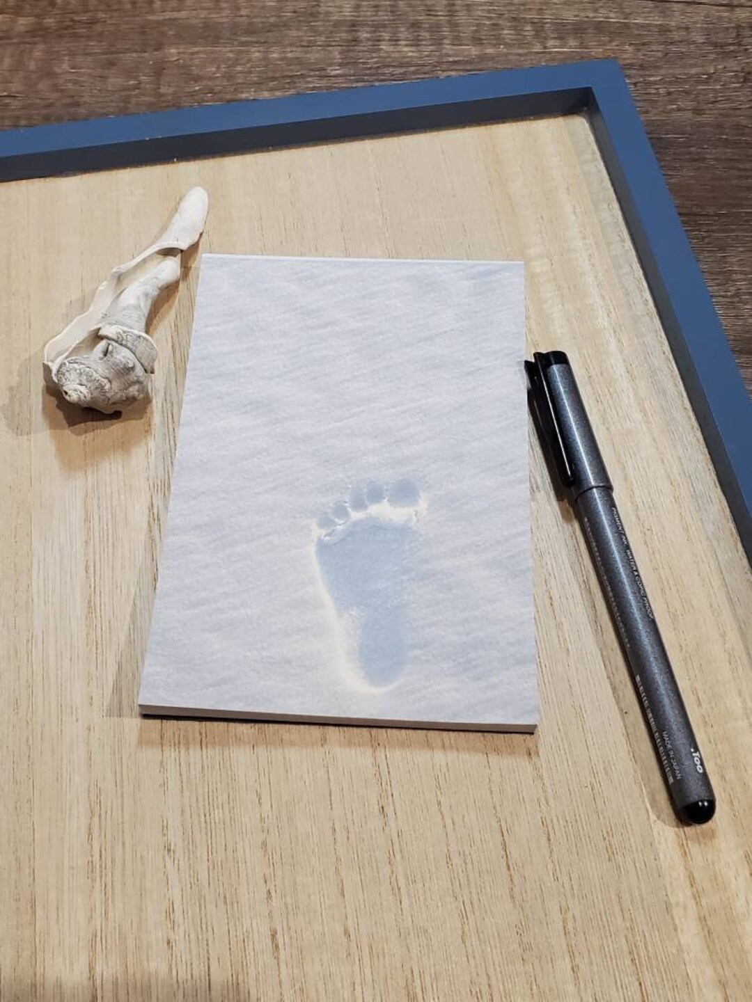 Single Little Footprint in the Sand, Beach Life, Notepad, 4x6 Memo, 50 ...