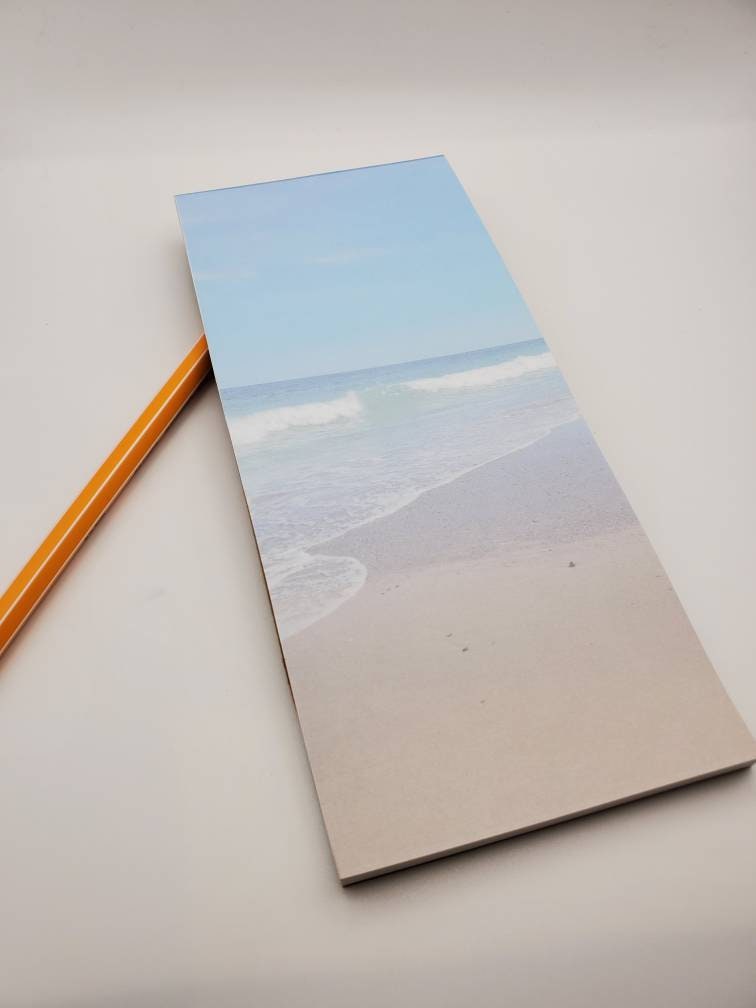 Blue Ocean, Waves on the Beach, Sea and Sand Grocery Pad, Writing Pad ...