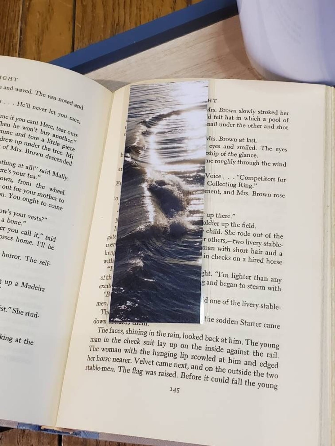 Ocean Waves and Sunlight Photograph Bookmark Bookmarker Laminated Round ...