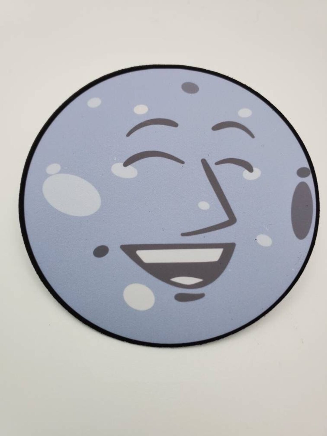 Happy Moon Laughing Face Gray Vinyl Sticker Decal Die Cut Water ...