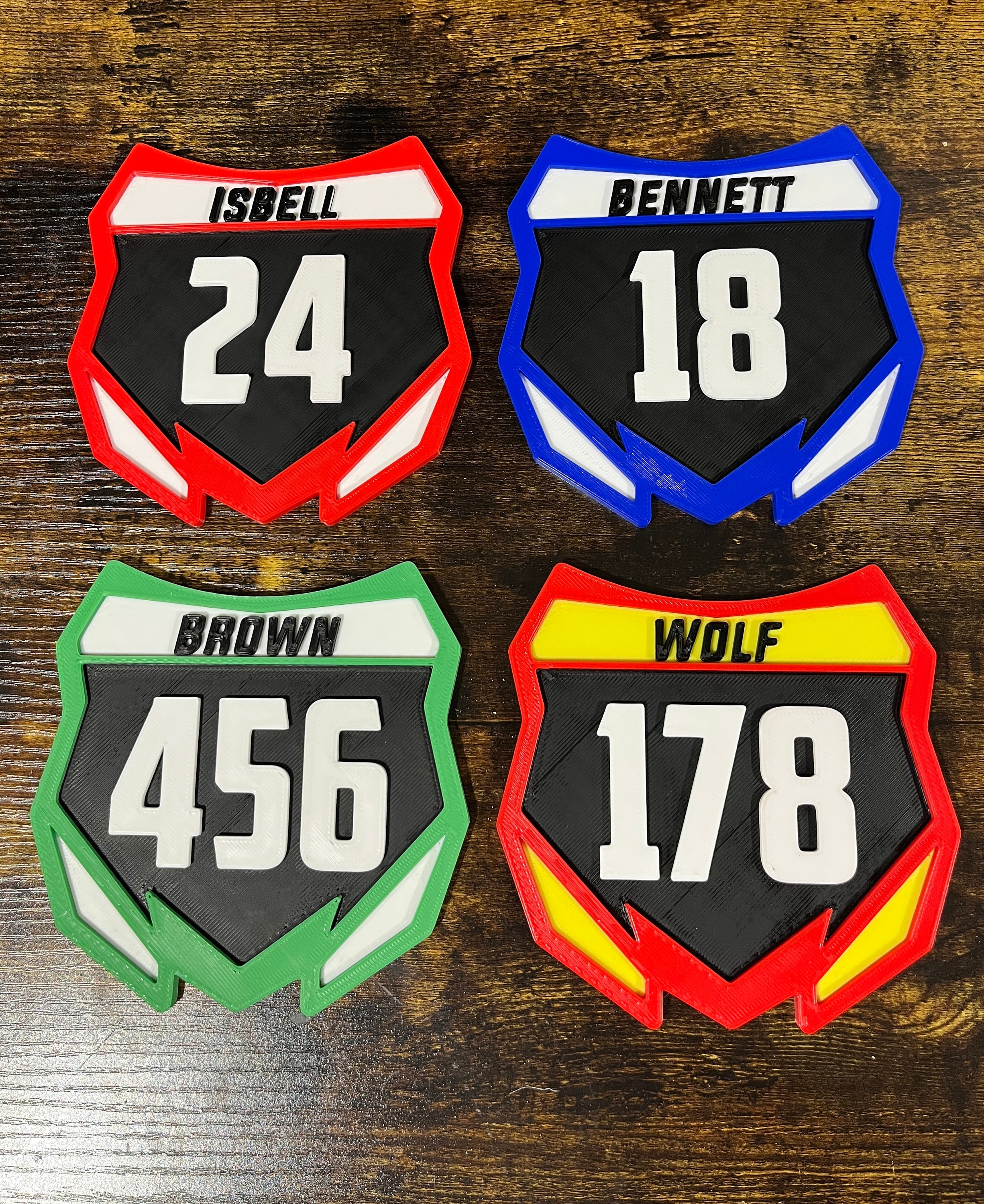 Custom 3D Printed Motocross Number Plate: Personalized Dirtbike Decor ...