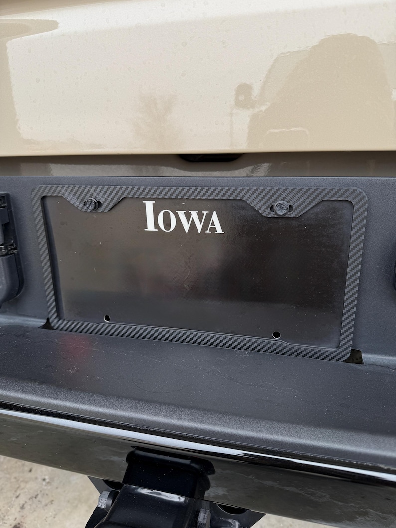 Holographic 3D Printed License Plate Frame | Carbon Fiber Effect ...