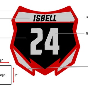 Custom 3D Printed Motocross Number Plate: Personalized Dirtbike Decor ...