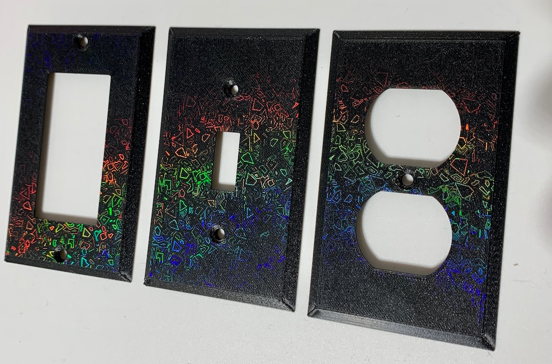 Holographic 3D Printed Light Switch Covers | Outlet Covers | Custom ...