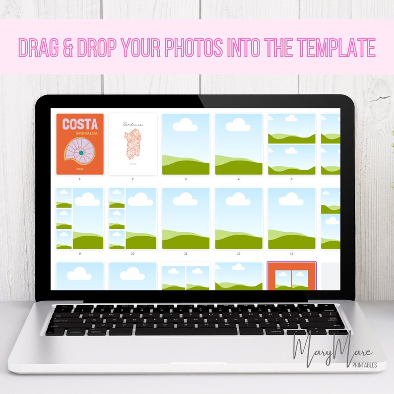 Travel Photo Book Sardinia Italy, Ebook Canva Template, Coffee Table ...