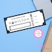 Hamilton Ticket Print, Broadway Easy Print Ticket, Surprise Show Ticket ...