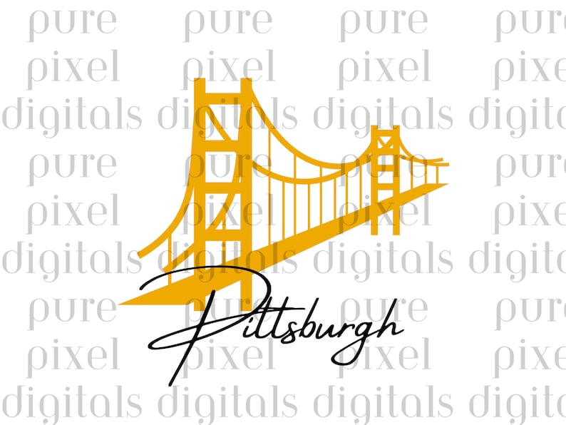 Pittsburgh SVG, PNG, JPG - Skyline, Bridges, Steel City - 412 ...