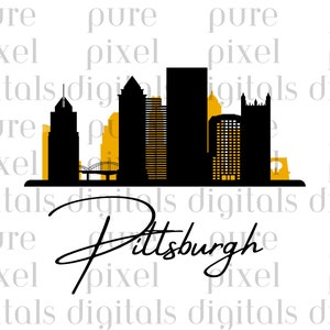 Pittsburgh SVG, PNG, JPG - Skyline, Bridges, Steel City - 412 ...