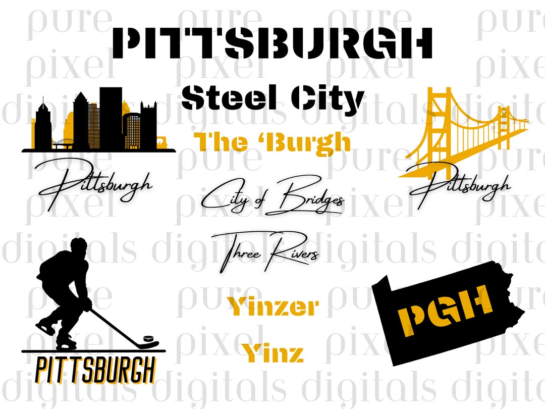 Pittsburgh SVG, PNG, JPG - Skyline, Bridges, Steel City - 412 ...
