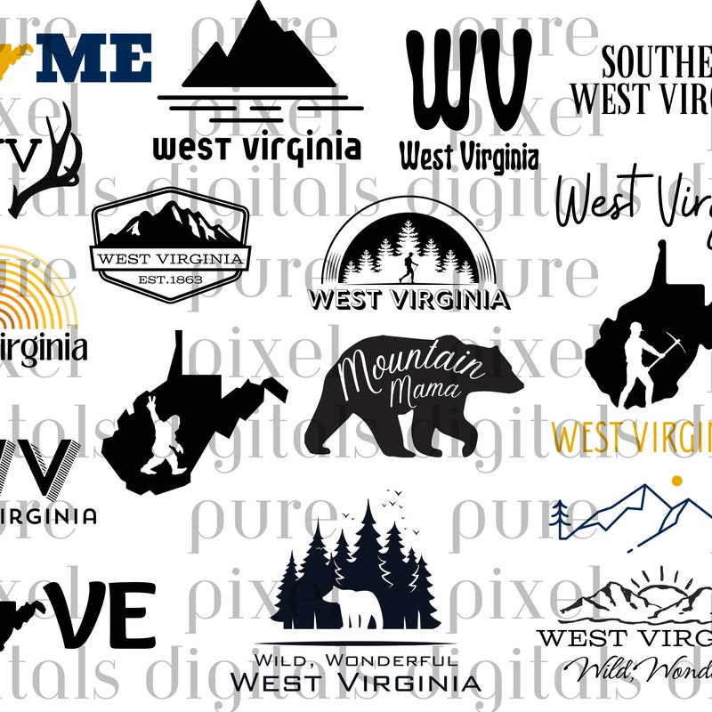 Wv Svg - Etsy
