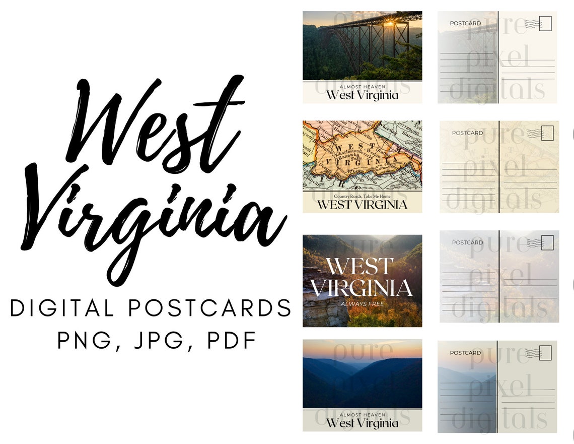 West Virginia Postcards - Almost Heaven - Digital Scenic Mountains ...