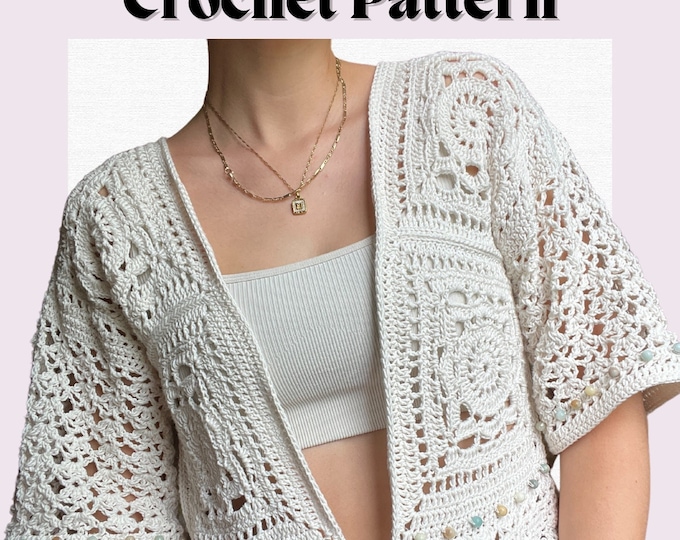 Bohemian Mandala Cardigan PATTERN - PDF ONLY - Intermediate Crochet ...